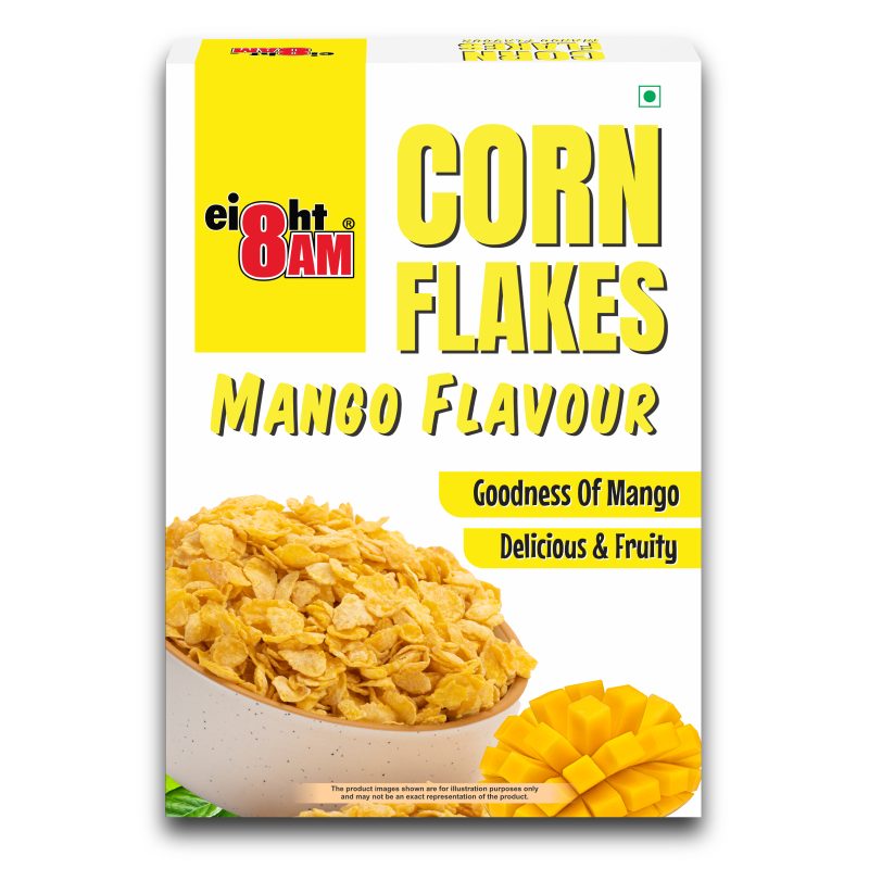8AM Corn Flakes Mango Flavour, 300g - 8am Fit