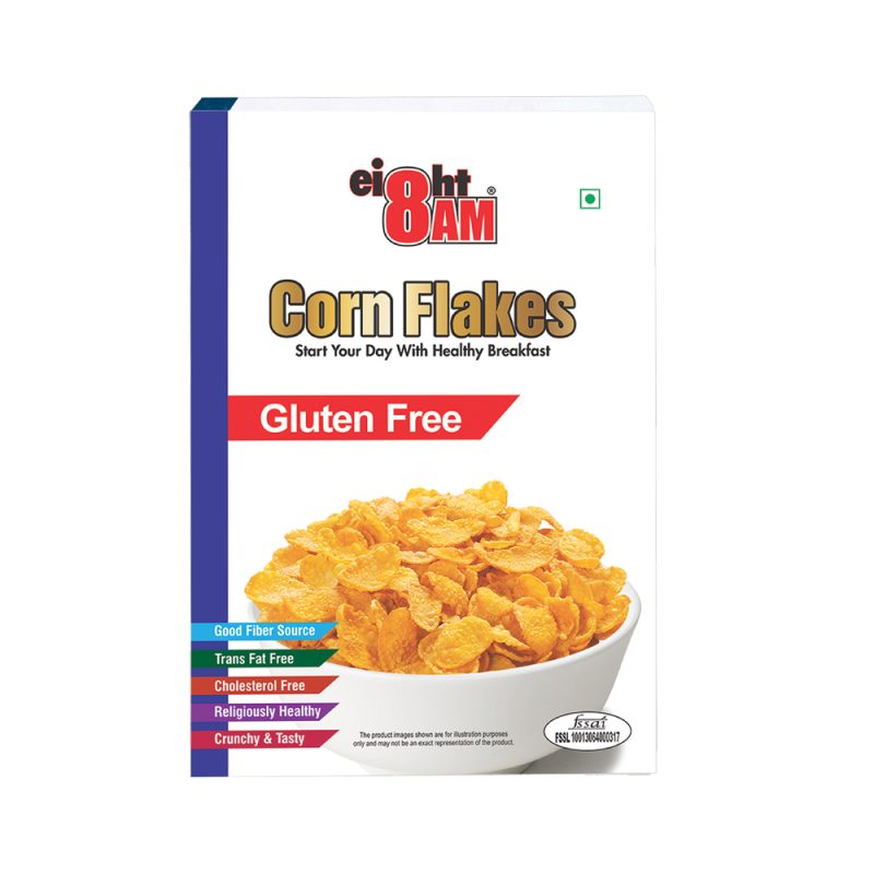 8AM Gluten Free Corn Flakes, 300g - 8am Fit