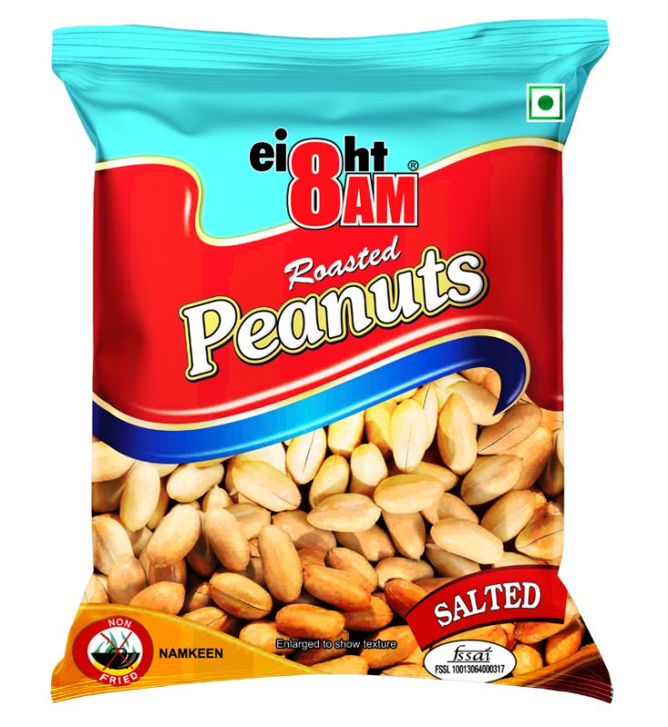 8AM Salted Peanuts, 140g - 8am Fit